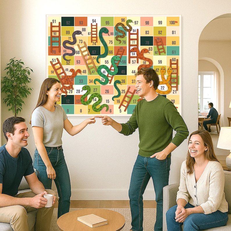 Magnetic Snakes and Ladders Wall Game: Kids Room Decor - Etsy