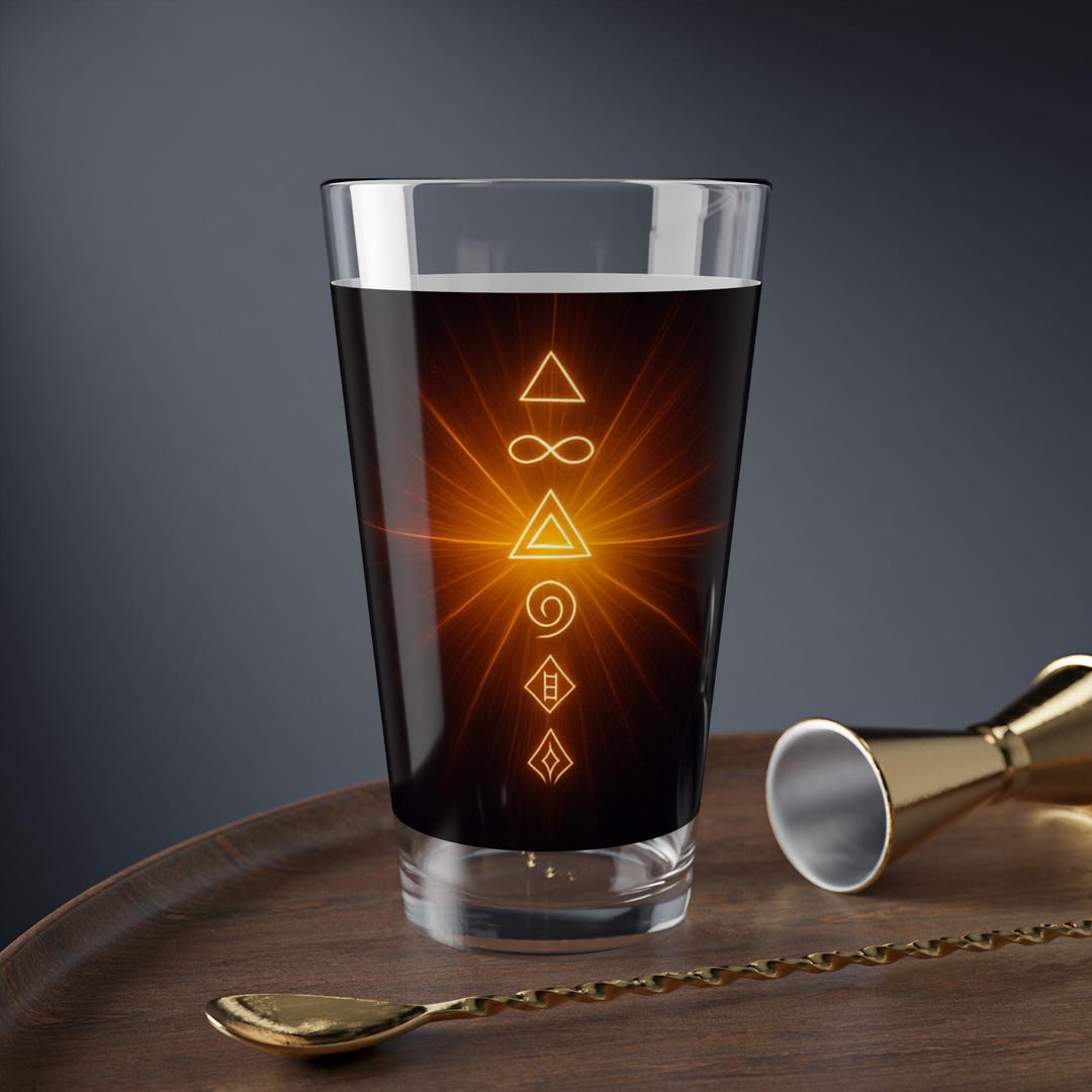 Glowing Elemental Symbols Mixing Glass - Etsy