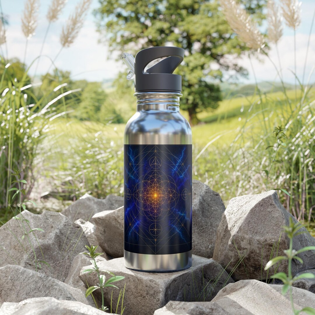 Sacred Geometry Starburst Stainless Steel Water Bottle - Etsy