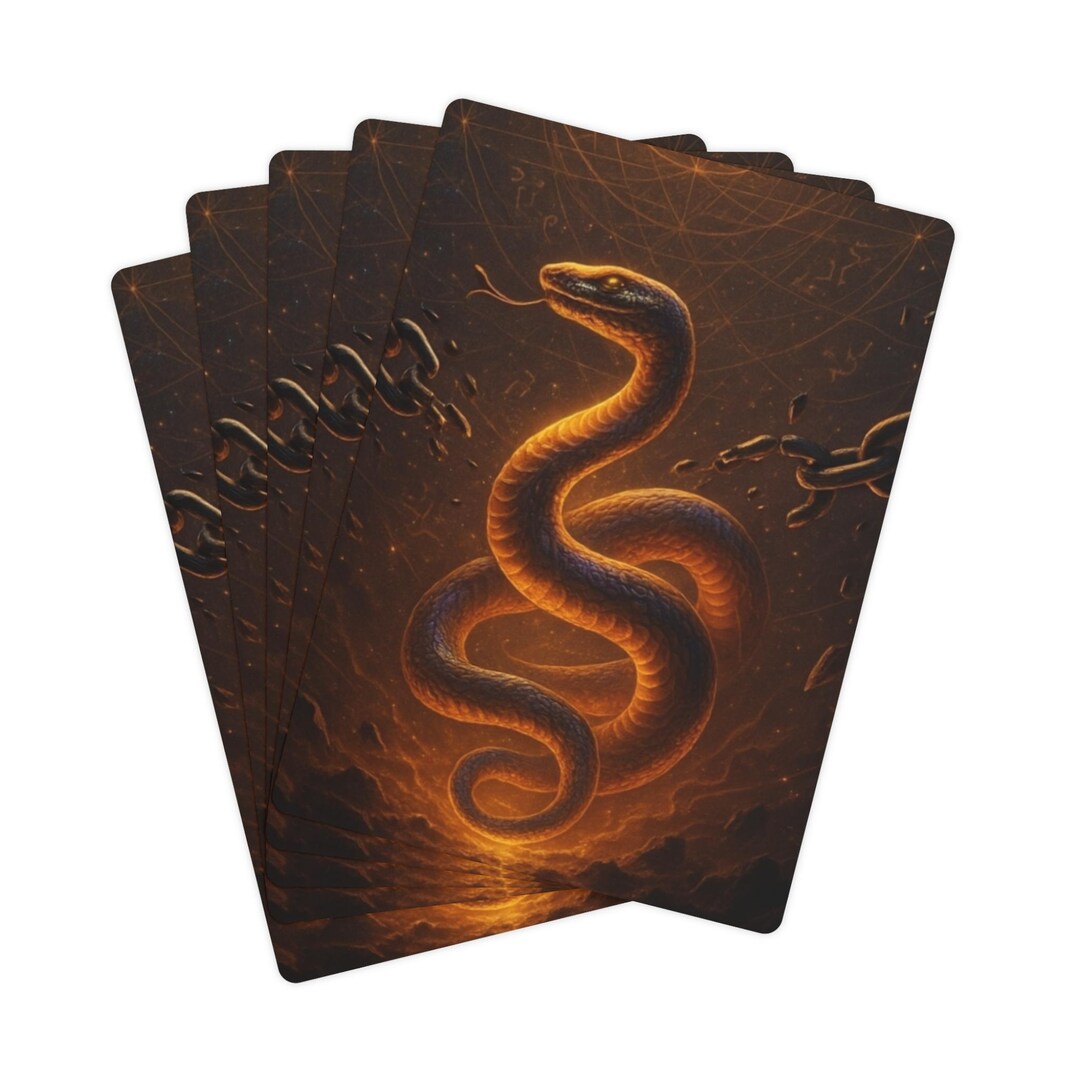 Gothic Snake Poker Card Set: Customizable Game Night Cards - Etsy