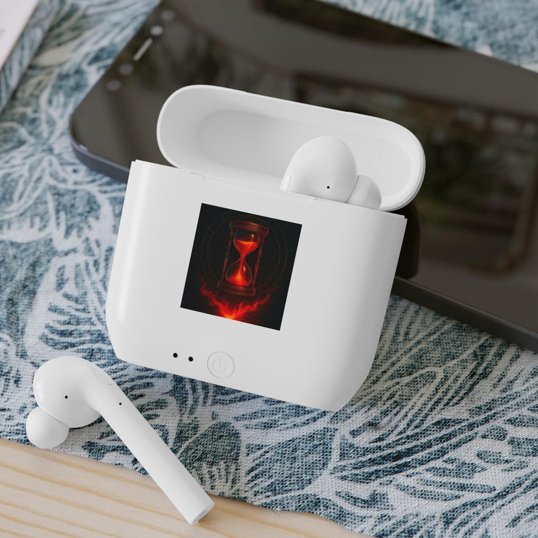 Flaming Hourglass Earbuds Case, Wireless Earbud Charging Case ...