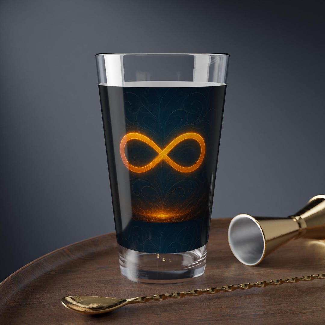 Verre à mélange symbole de l'infini, 16 oz, articles de bar, verre à ...