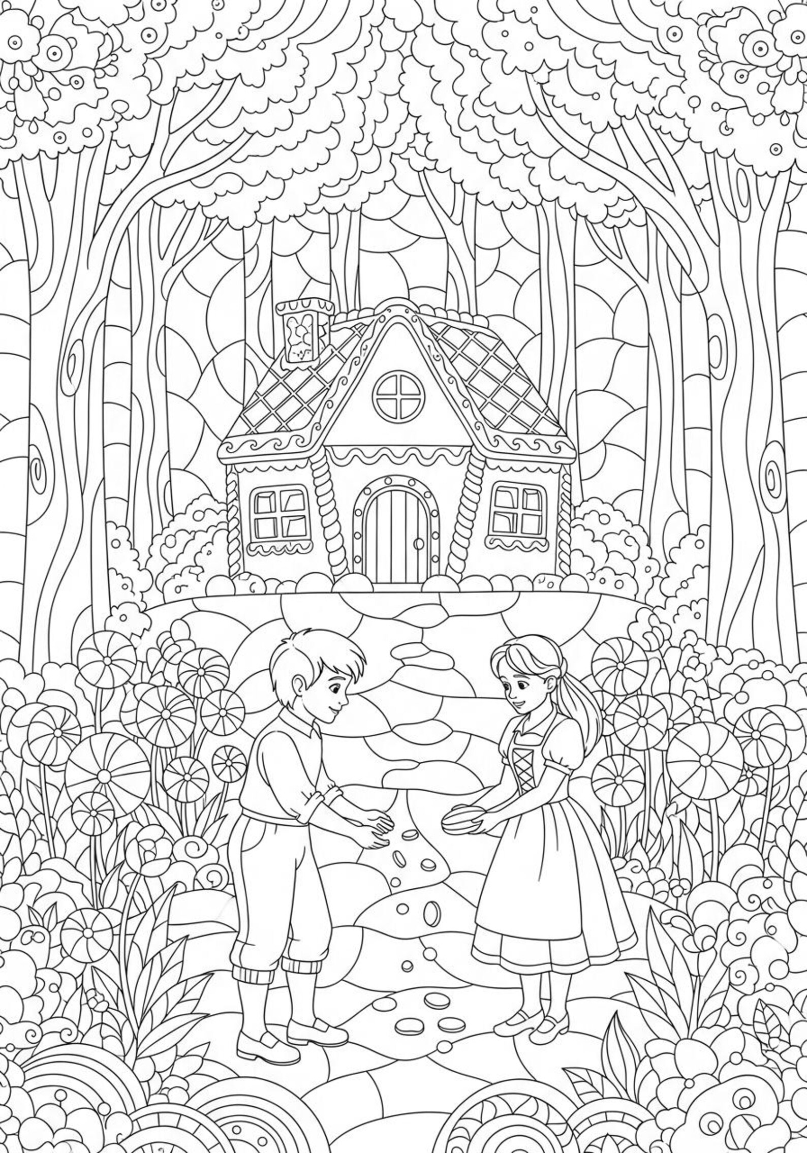 Stained Glass Fairy Tale Coloring Pages, Digital Download, Adult ...