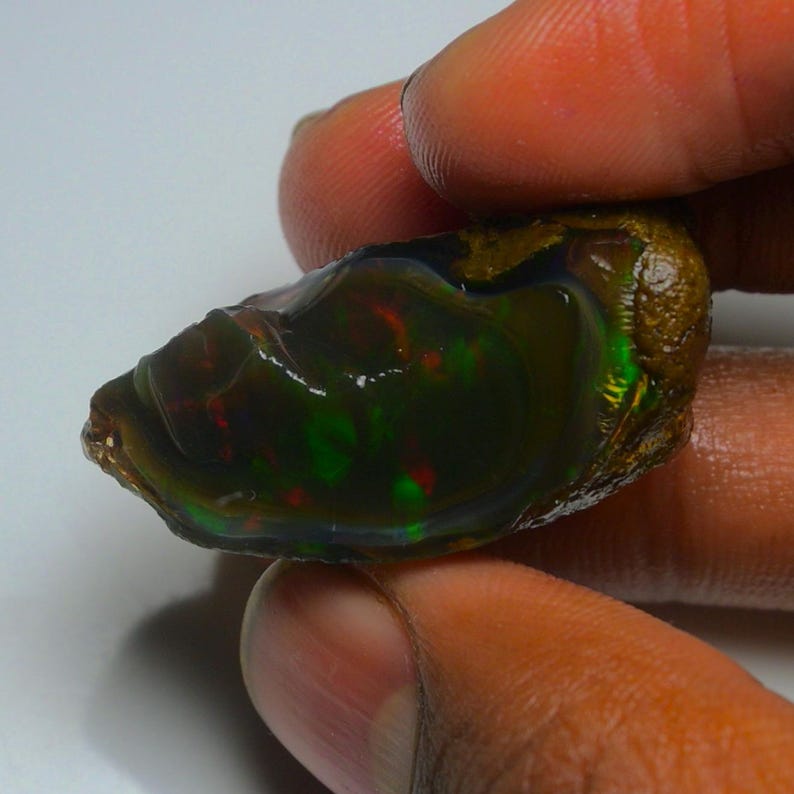Stunning Ethiopian Opal Rough 46.75 Carats Large OIL Opal Specimen ...