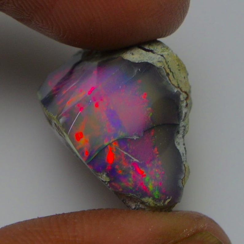 Black Opal Rough 9.50 Cts Smoked Ethiopian Opal Rough, Welo Opal Raw ...