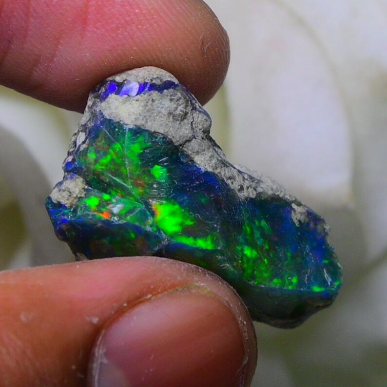 Ethiopian Black Opal Rough, Welo Fire Opal (17.40 Cts) - Etsy