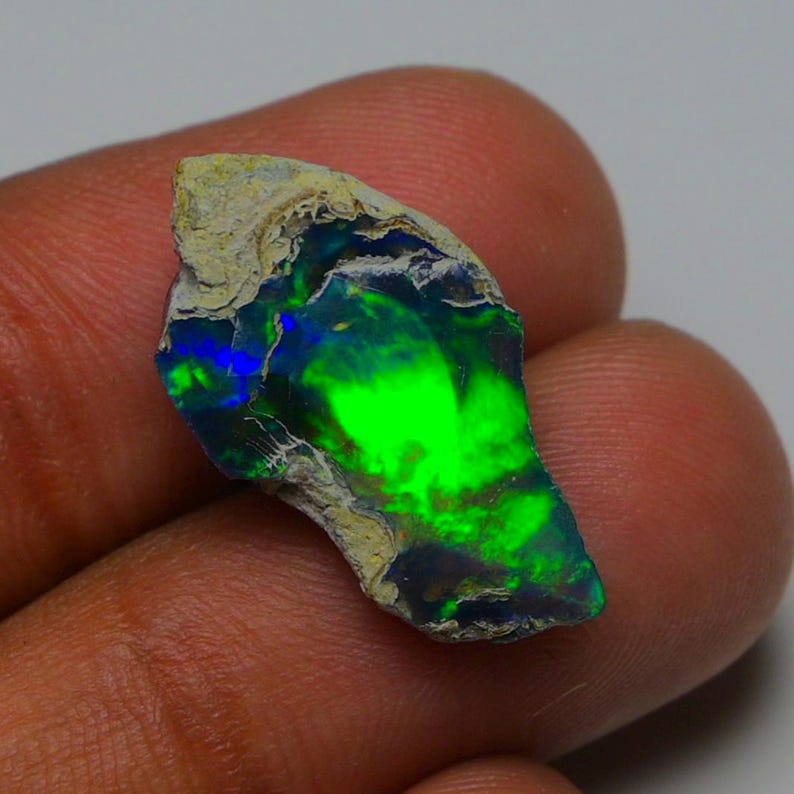 Blue Ethiopian Opal Rough, Welo Fire Opal, 5.25 Cts - Etsy