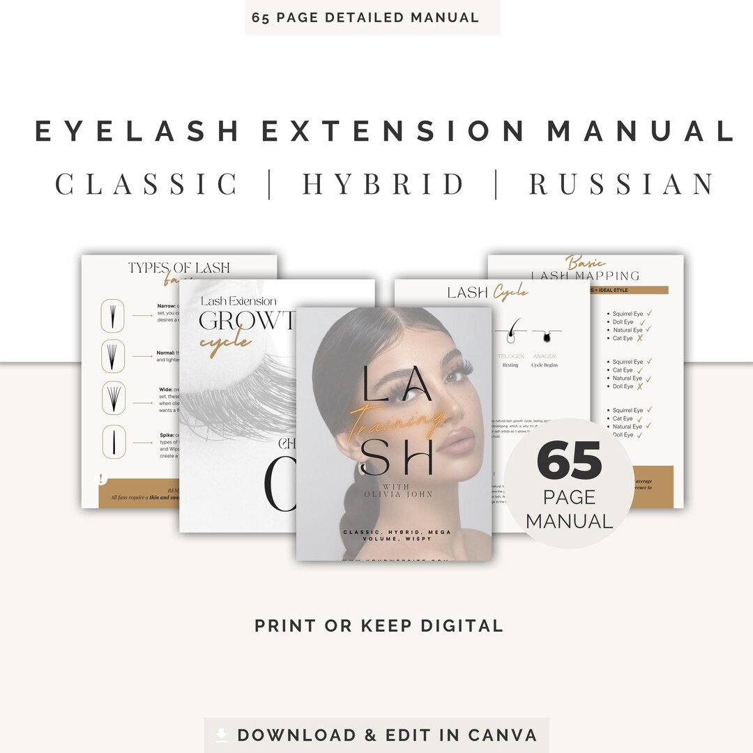 Digital Lash Extension Training Manual | Complete Guide for Lash ...