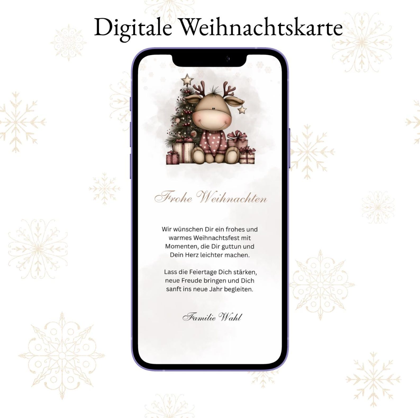 Digital Christmas Card | Animated Christmas Greeting Video Template ...