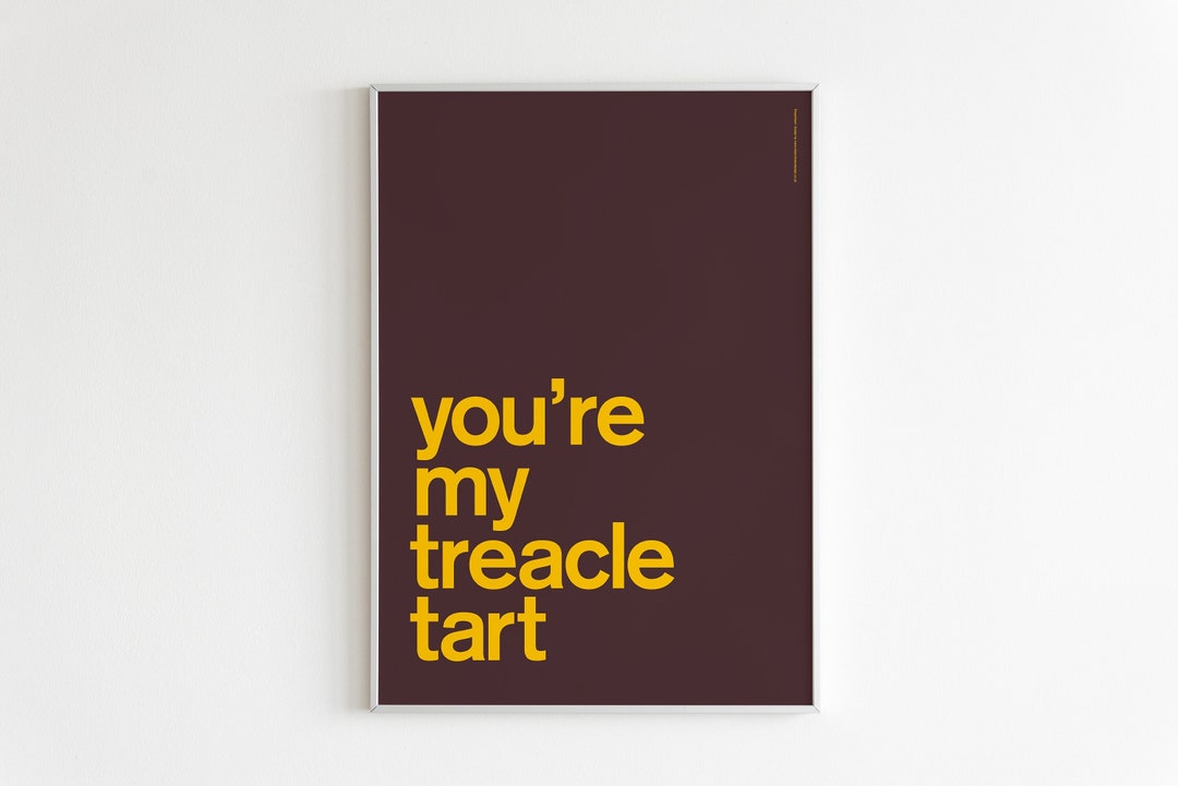 Cockney Rhyming Slang, Typographic Art Print Poster, Humour, Brown ...