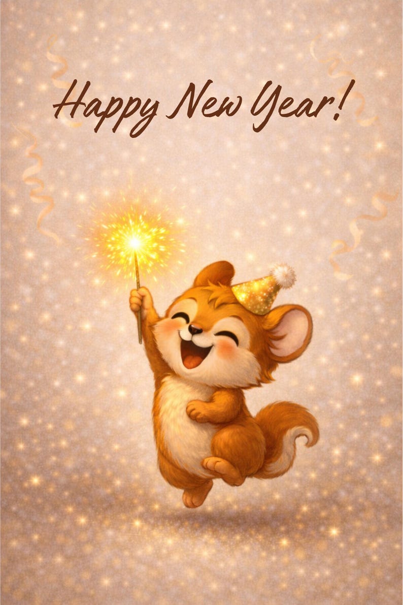 Last-minute New Year's Greetings 2026 – Two Beautiful A6 Cards ...