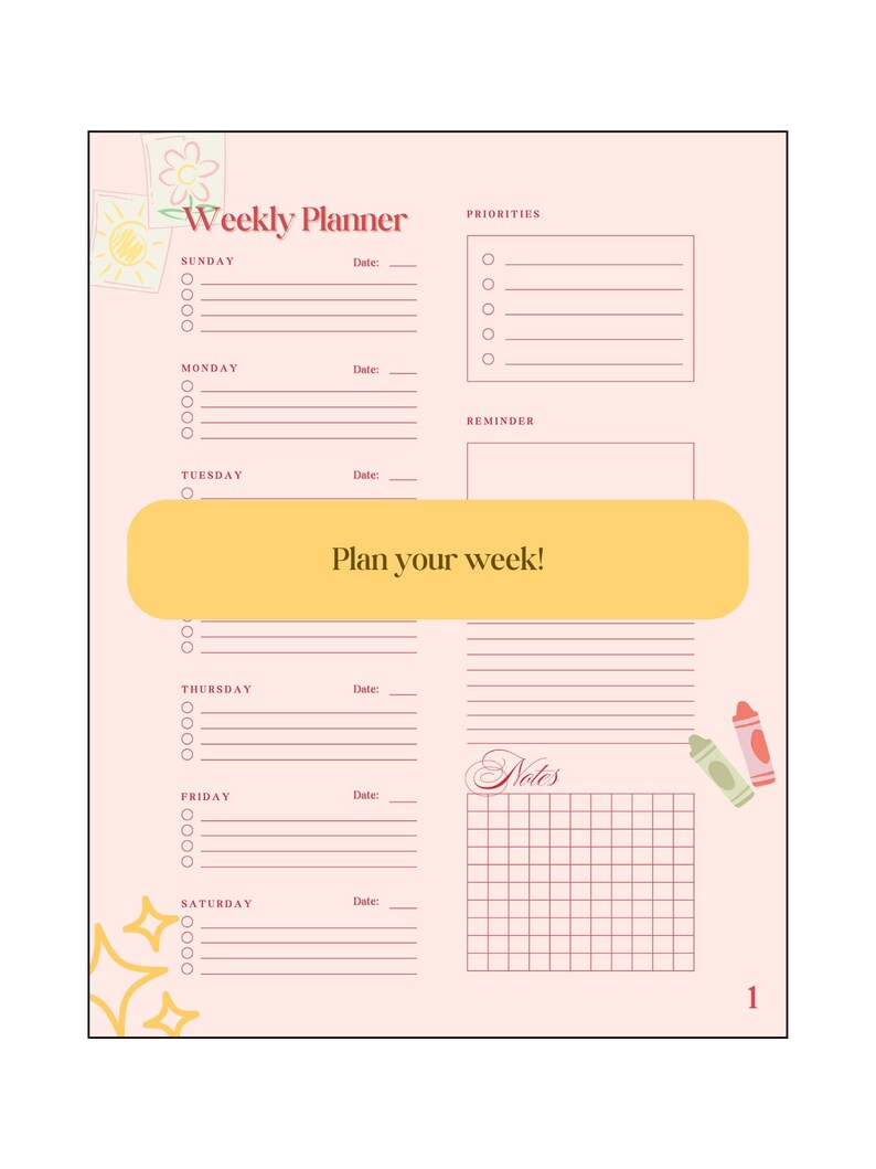 Cute Pastel Student Planner | Editable Canva Template | Digital Daily ...