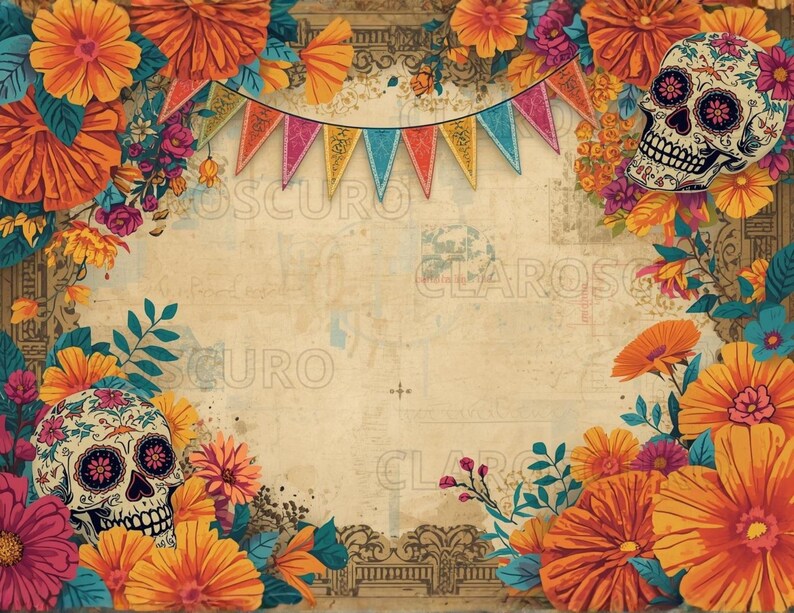 Jday of the Dead Junk Journal Printable, Mexican Sugar Skull ...