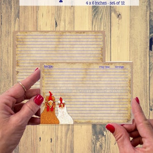 Silly Chicken Recipe Cards Country Kitchen Chicken Lover - Etsy