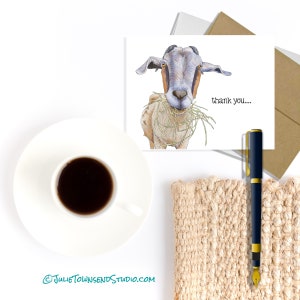 Adorable Goat Thank You Note Card Set Set of 10 Cards That Are Perfect ...