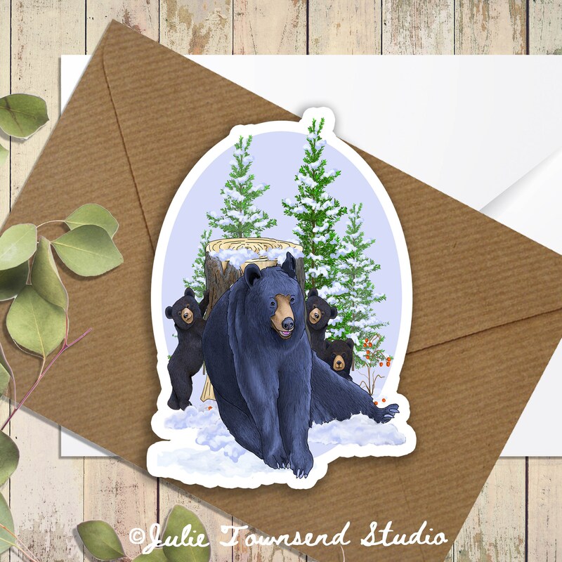 Black Bear Stickers - Etsy