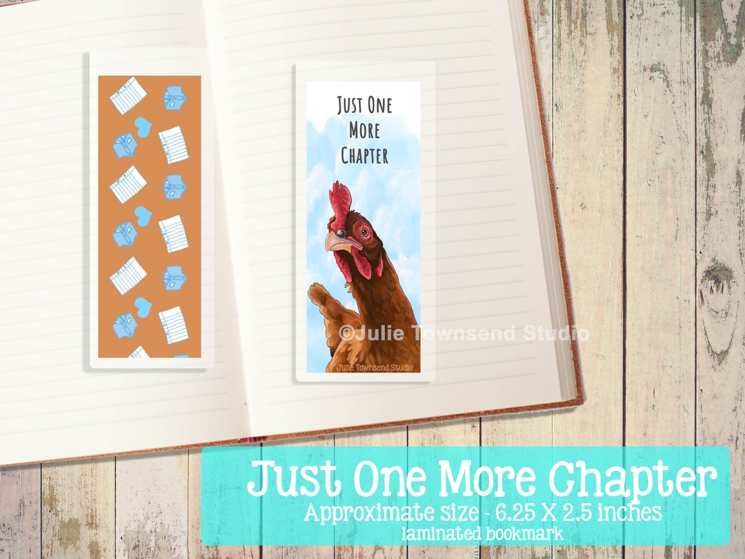 Funny Chicken Bookmark One More Chapter Chickens Book Marker - Etsy