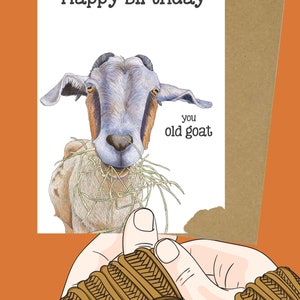 You Old Goat Birthday Card Adorable Goat Birthday Card - Etsy