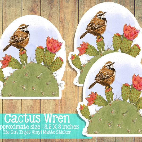 Bird and Cactus - Etsy