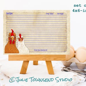 Silly Chicken Recipe Cards - Farmhouse Country Kitchen - Chicken Lover ...
