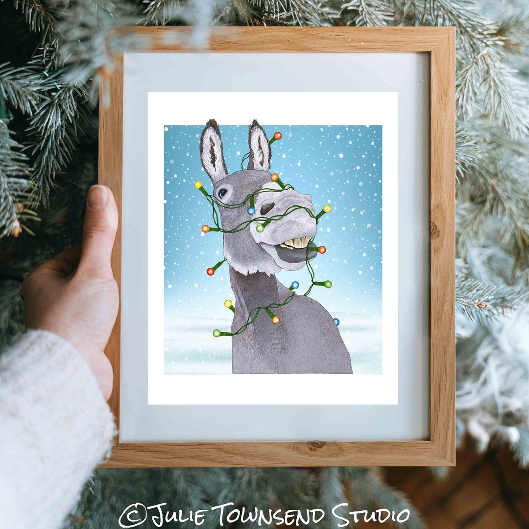 This Cute Christmas Donkey is Ready to Spread Some Holiday Sparkle ...