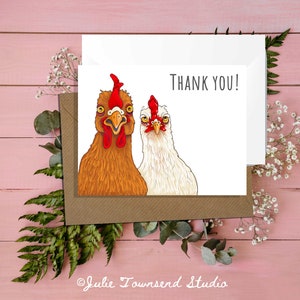 Silly Chickens Thank You Cards Set of 10 Stationery Cards These ...