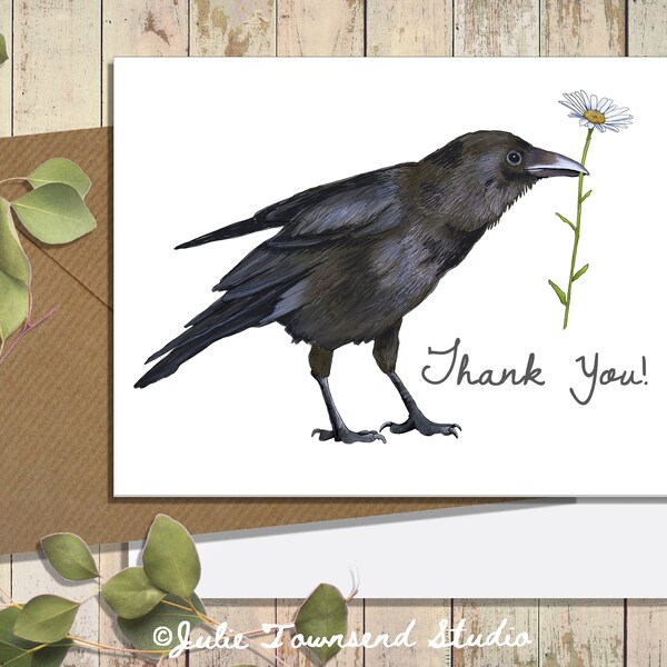 Black Raven Note Cards - Etsy