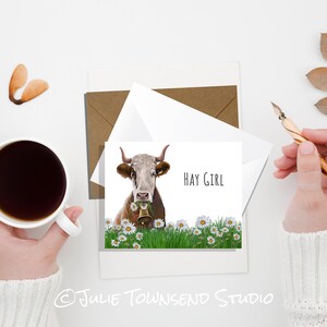 Adorable Cow Note Card Set A2 Best Friend Notes Handwritten Notes Show ...