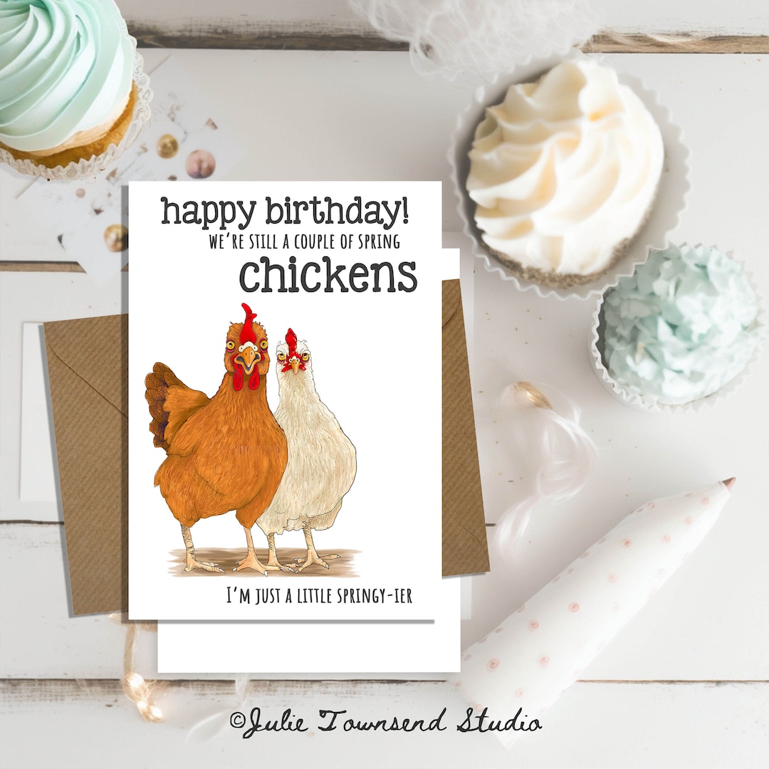 Cute Chicks Wishing a Happy Birthday - Funny Chicken Birthday Card ...