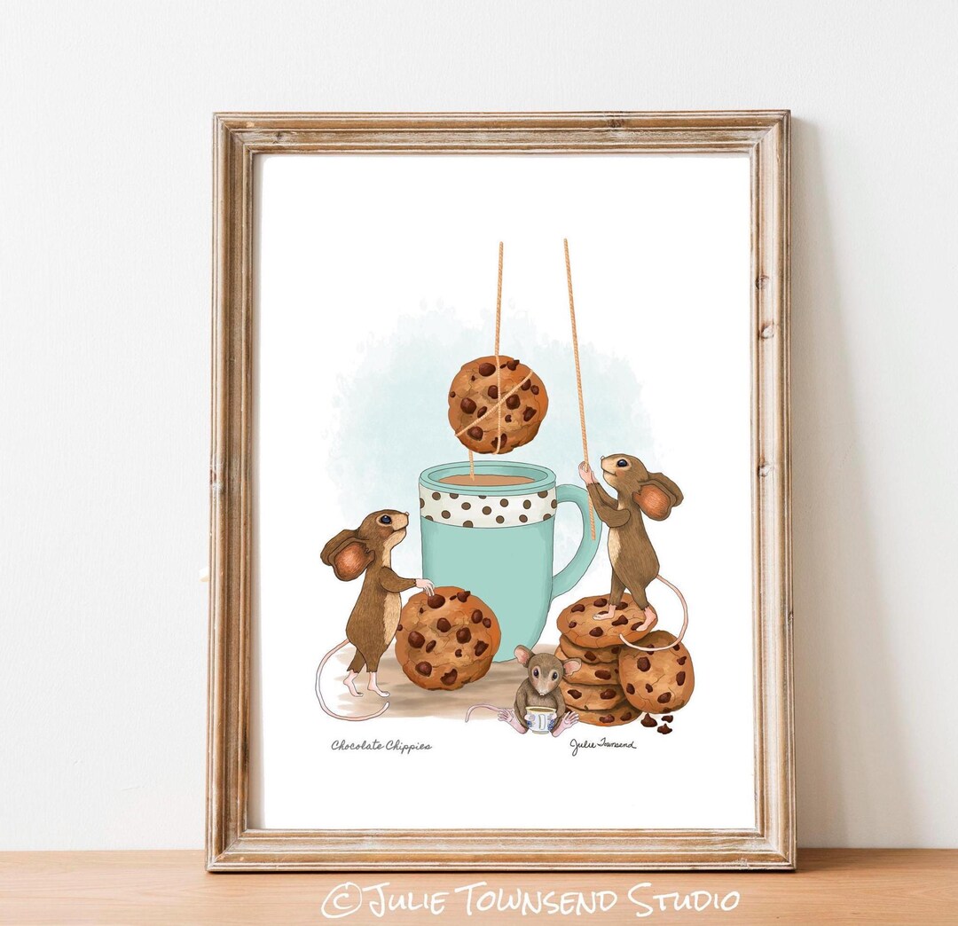 Adorable Mouse Art for the Nursery or a Child's Room - Cute Cookie ...