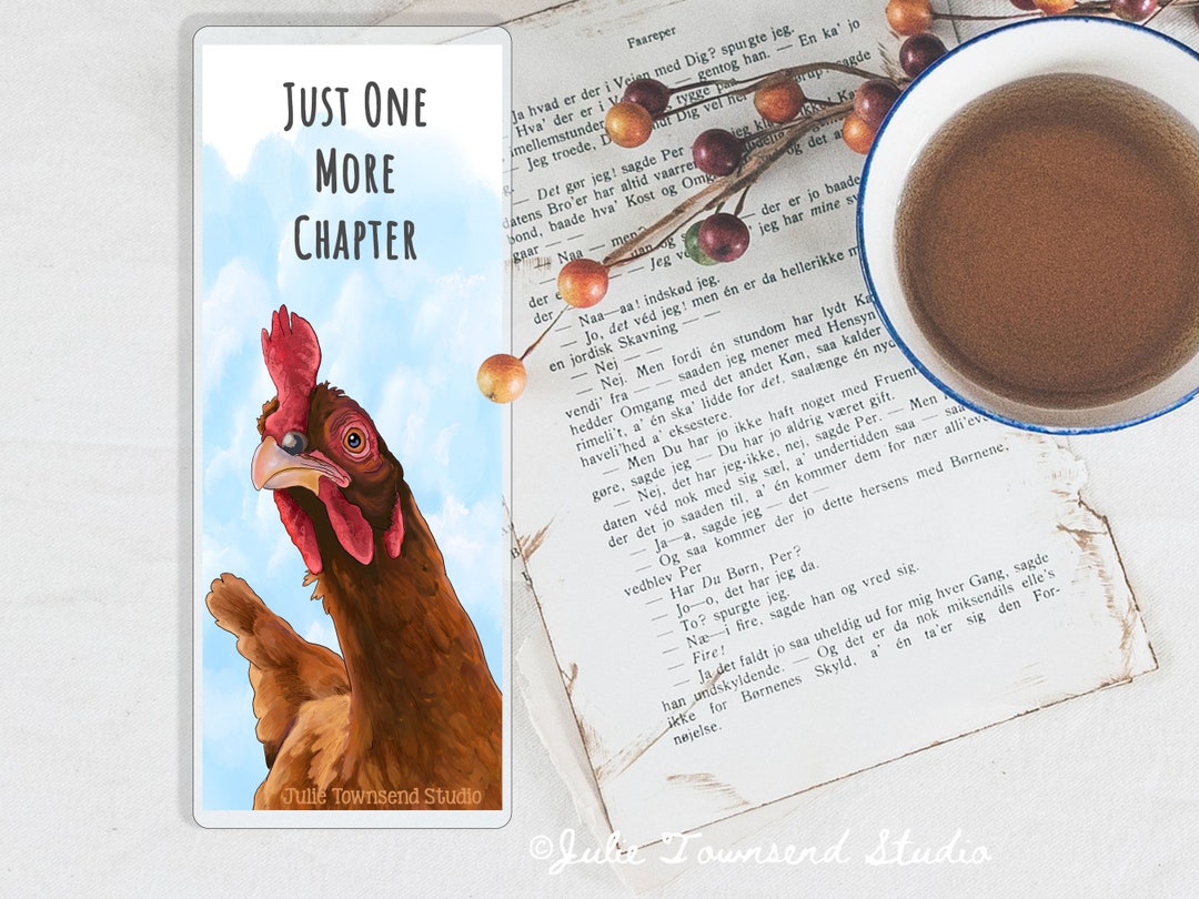 Funny Handmade Chicken Bookmark One More Chapter Chickens Bookmark Book ...