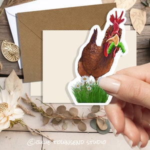 Early Bird Chicken Sticker funny Chicken Die Cut Vinyl Decal Laptop or ...