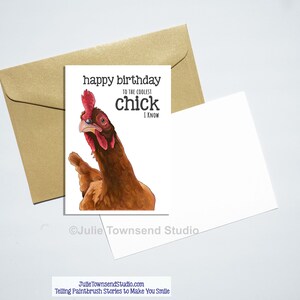 Cute Chick Wishing a Happy Birthday Funny Chicken Birthday - Etsy