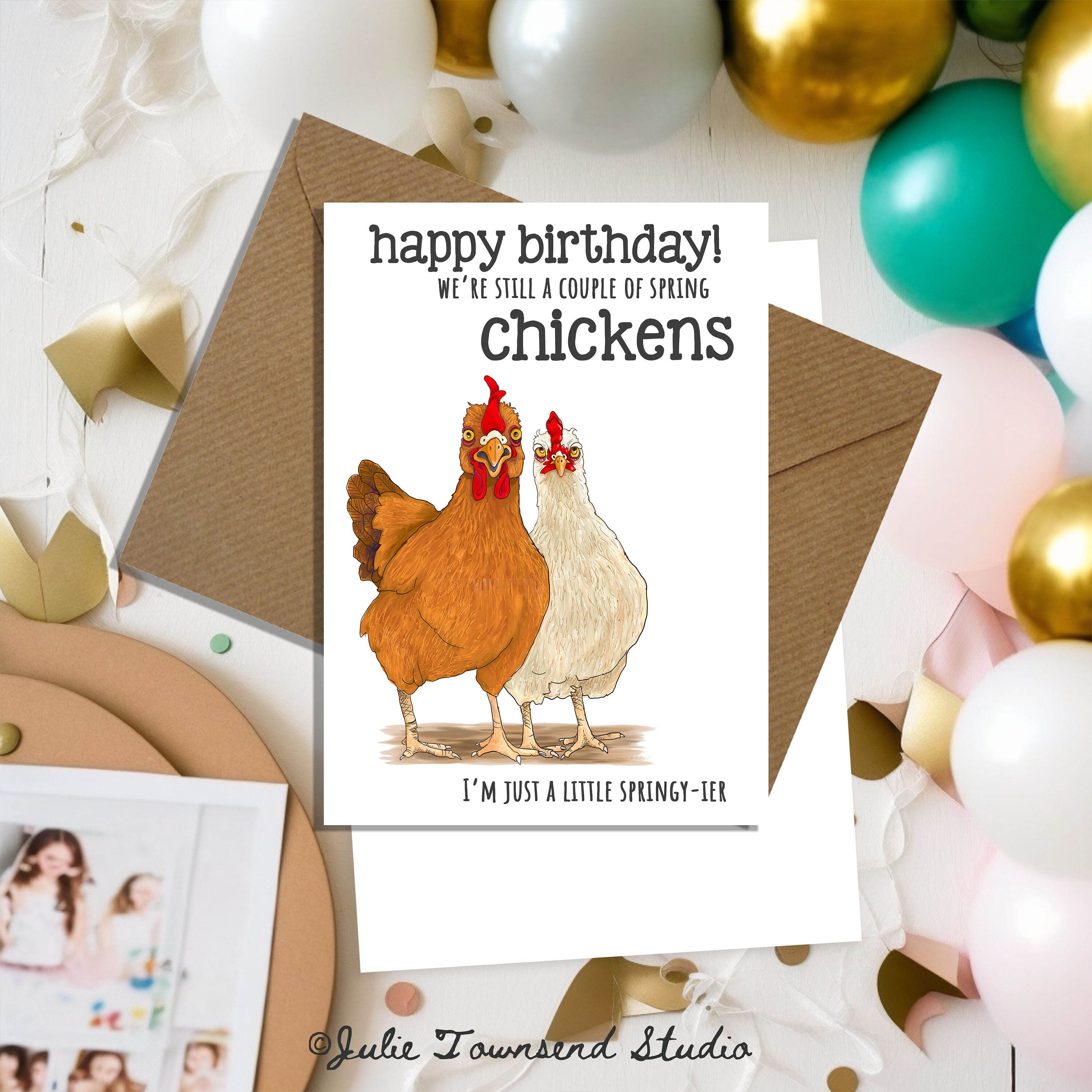 Cute Chicks Wishing a Happy Birthday - Funny Chicken Birthday Card ...