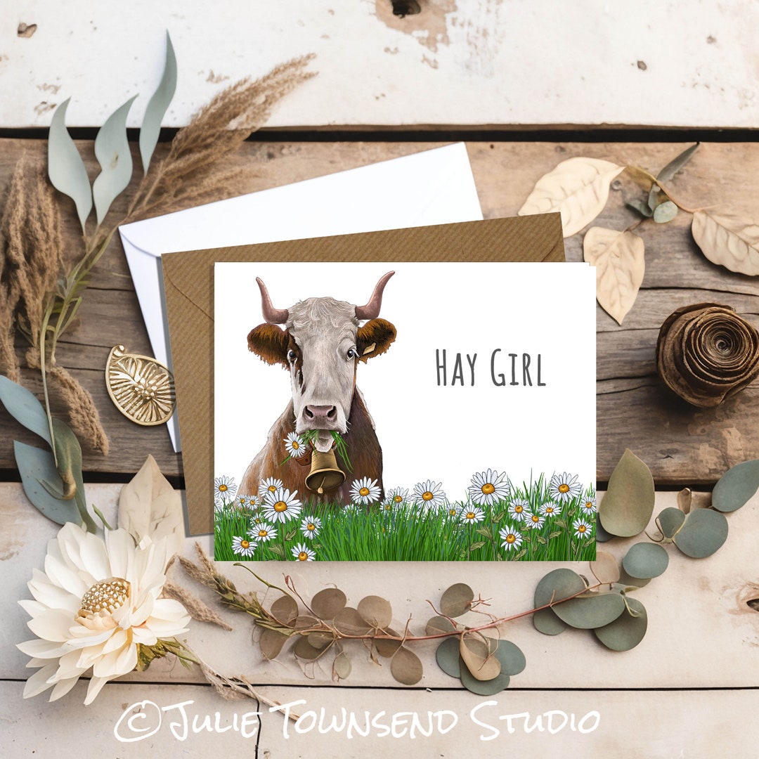 Adorable Cow Note Card Set A2 Best Friend Notes Handwritten Notes Show ...