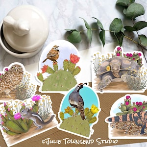 Mojave Desert Wildlife Sticker Set 2 Desert Flora and Fauna of Nevada ...