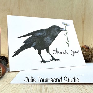 Adorable Crow Thank You Note Card Set - Appreciation Cards - Thank You ...