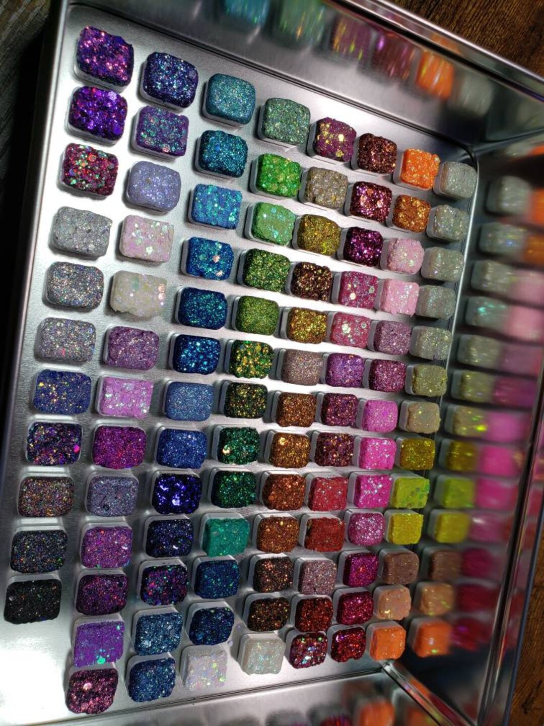 Boxed Set of 128 Pans of ALL the Glitters Colors Handmade to Order ...