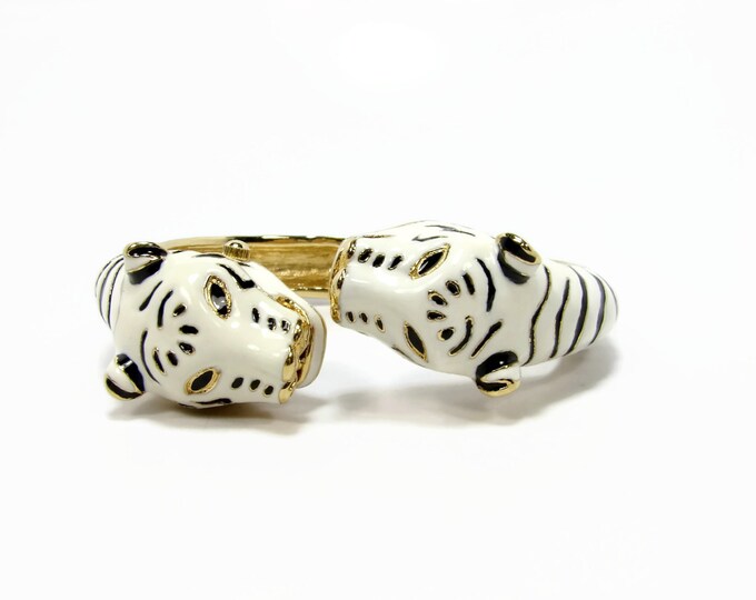 White Tiger Bypass Watch by Waltham, Tiger Bangle, Bangle Watch ...