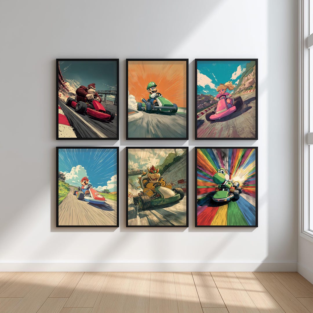 Mario Kart Collection Posters - Printable Wall Art - Digital Print ...