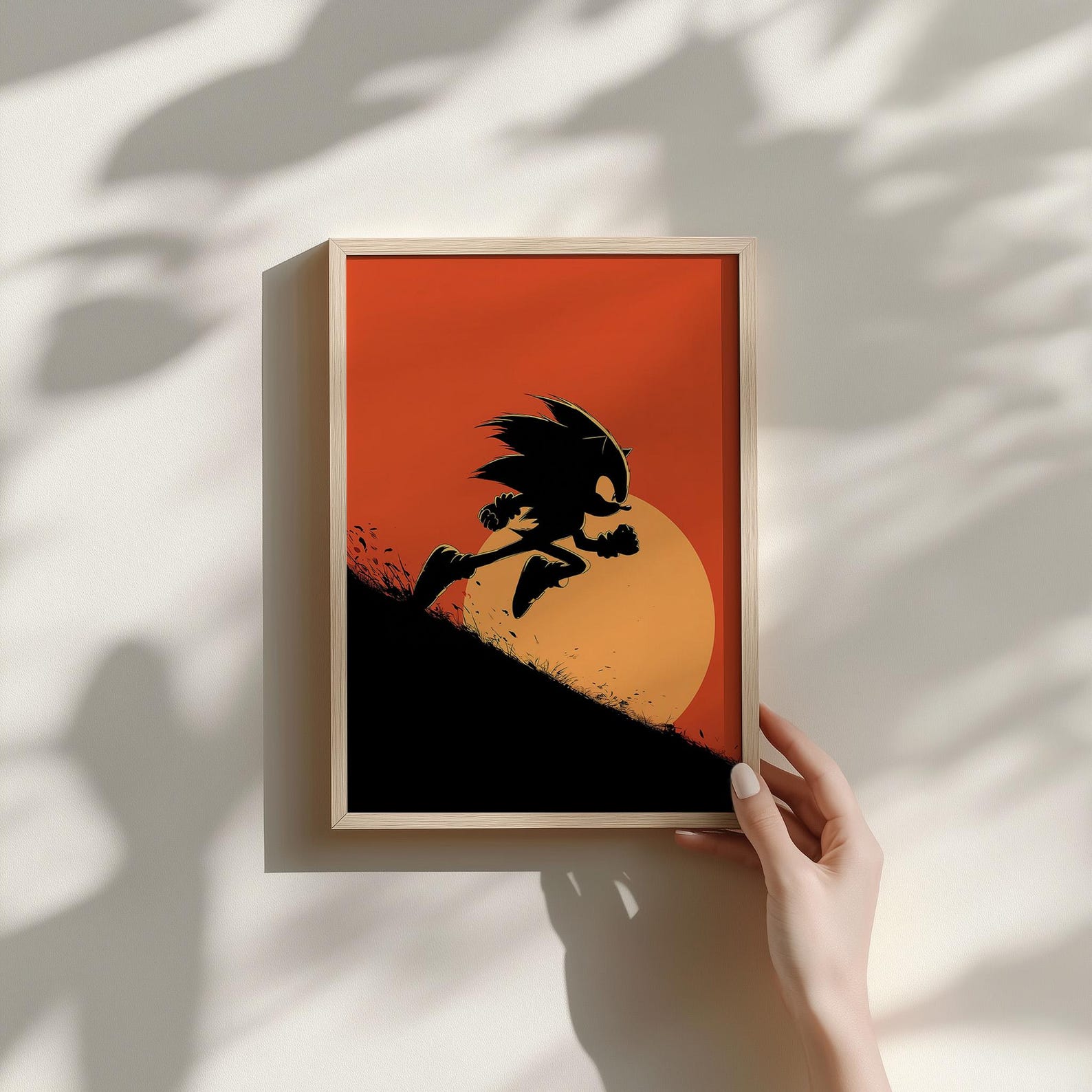 Sonic Sprinting Downhill - Printable Wall Art - Digital Print ...