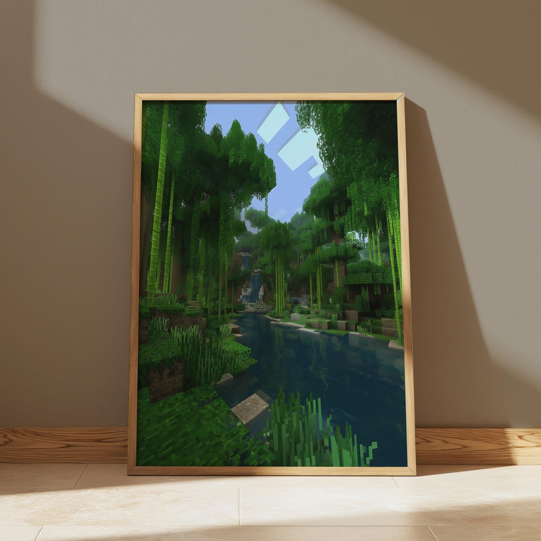Minecraft Scenic Jungle Biome - Printable Wall Art - Digital Print ...