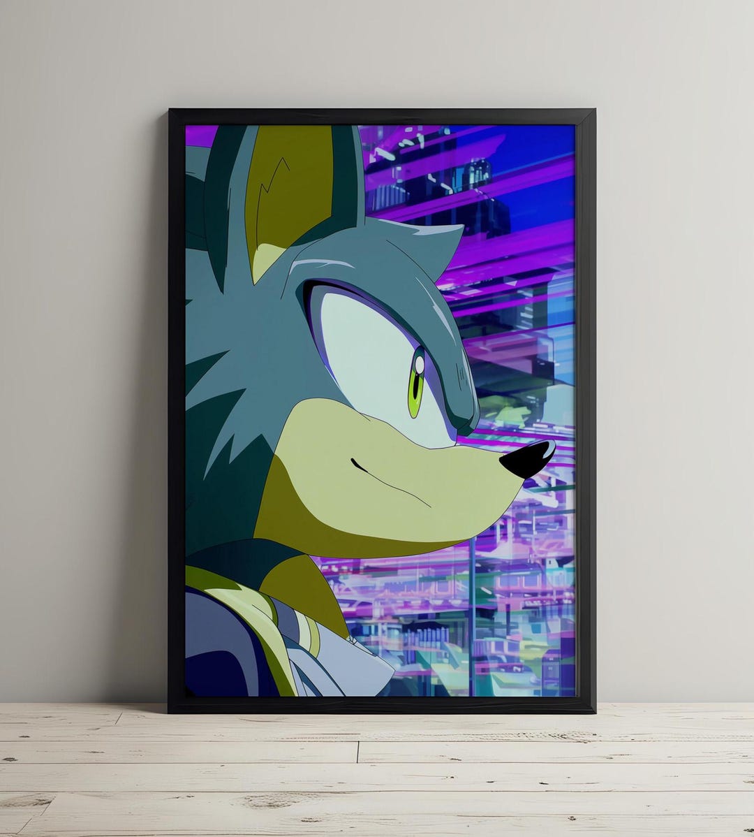 Sonic Close up Anime - Printable Wall Art - Digital Print - Download ...