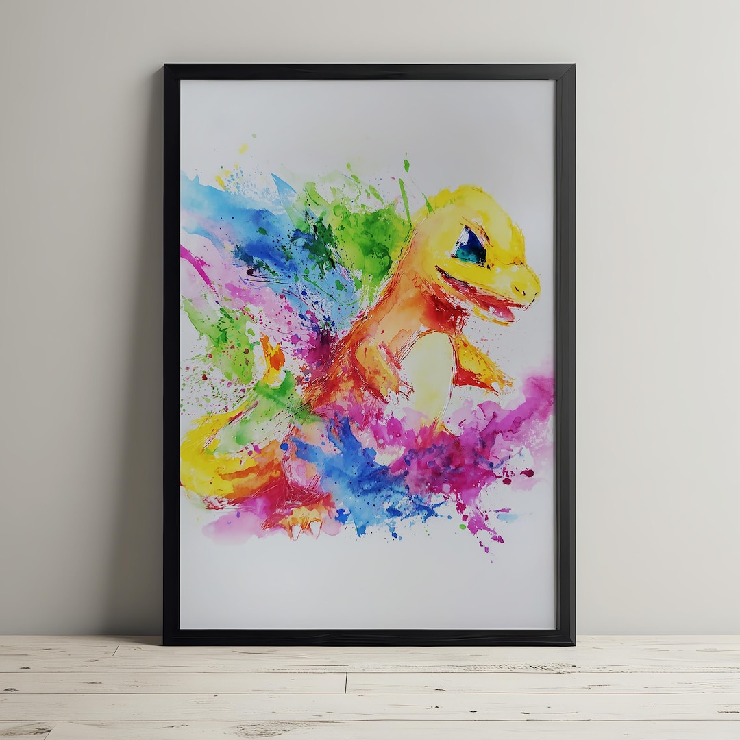Charmander....i Choose You! Messy Watercolour Style - Printable Wall ...