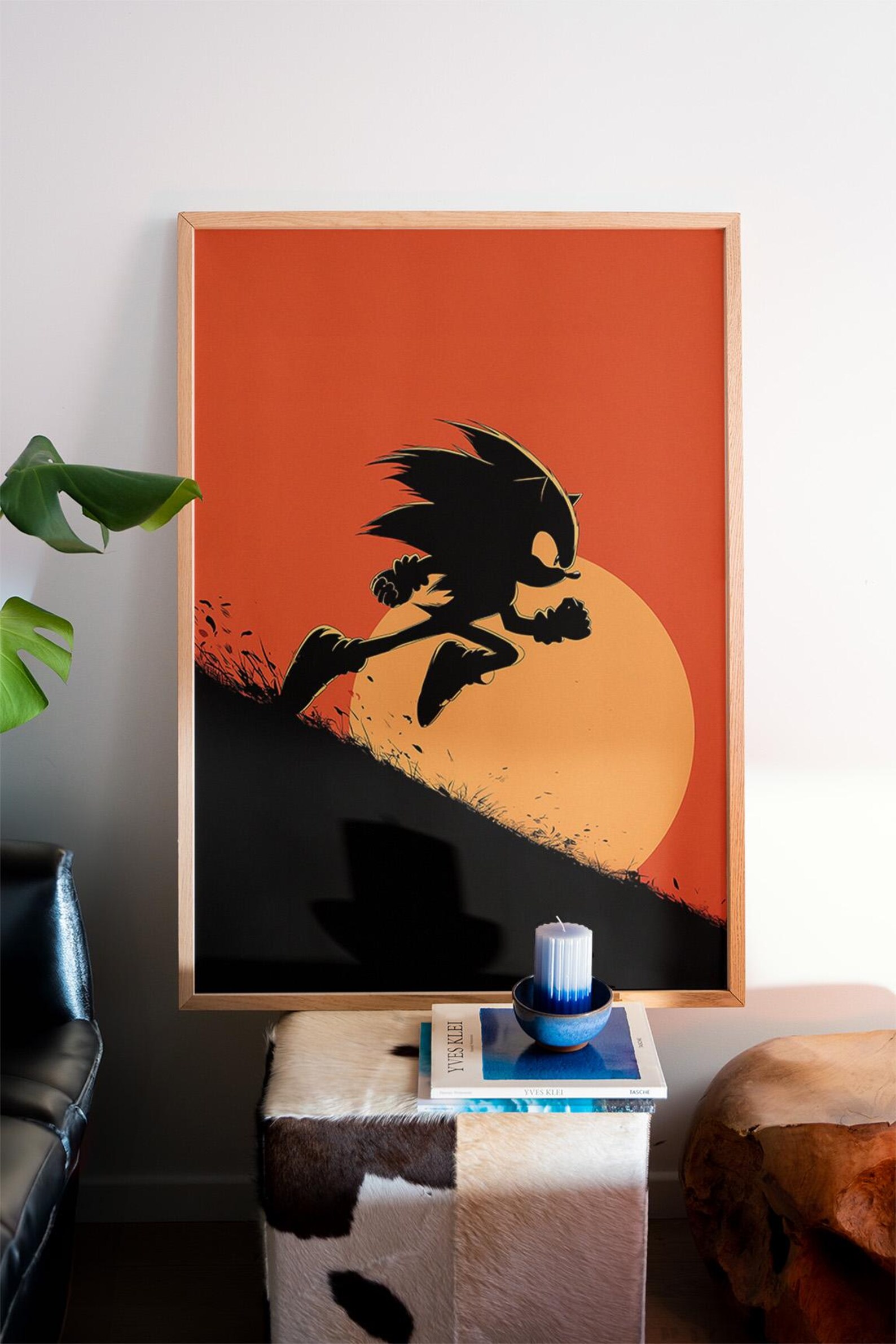 Sonic Sprinting Downhill - Printable Wall Art - Digital Print ...