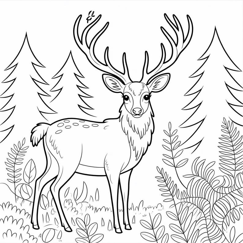 61 Animal Coloring Pages – 3000x3000 JPG Printable Coloring Book for ...