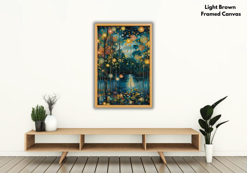 Impressionist River Sunset Canvas Art, Pink Sky Mountain Landscape ...