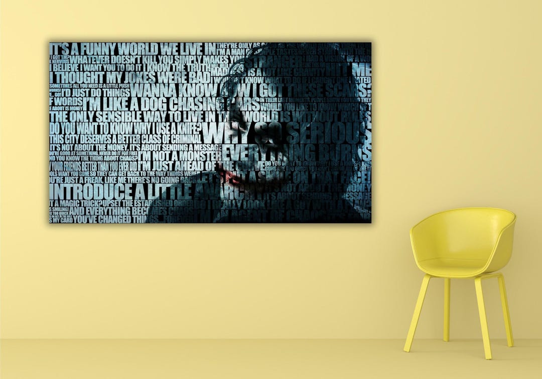 Joker Joker With Sentences Poster/canvas Wall Art,extra Large Wall Art ...