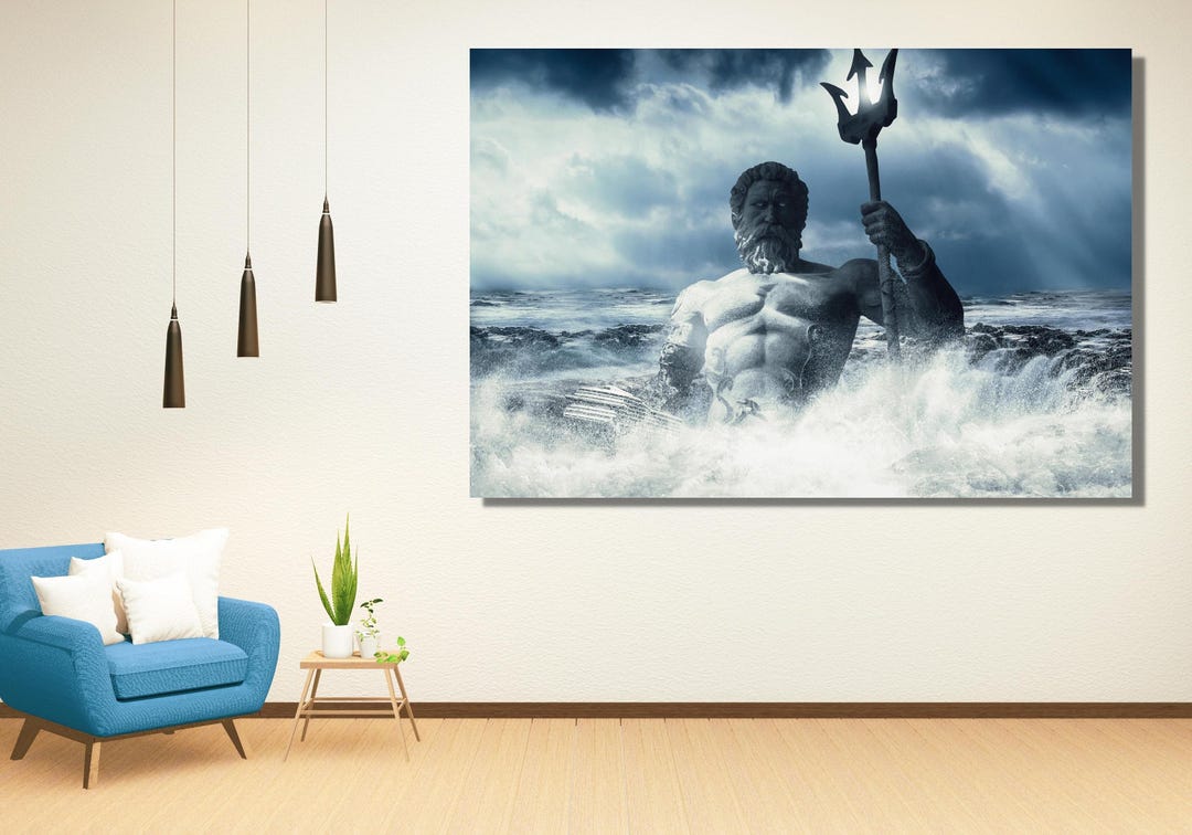 Poseidon Poster Art,greek Mythology God of the Sea Poster Print Art ...