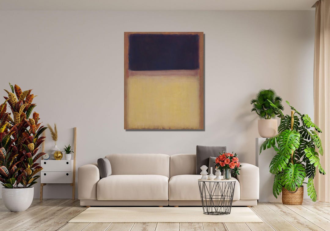 Impressão de pintura de Mark Rothko Brown, pintura em tela de Mark ...